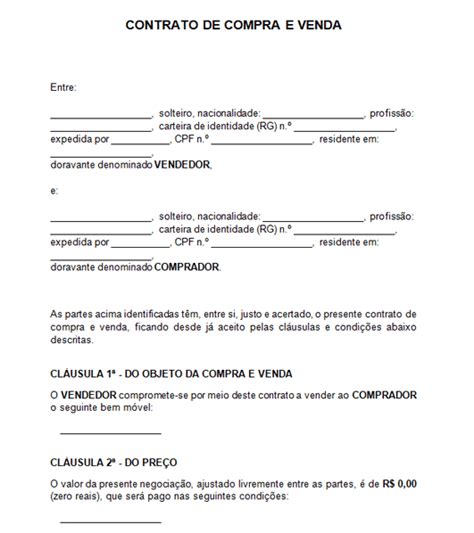 Contrato De Compra E Venda Word Image To U