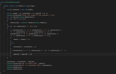 C Program To Count Number Of Vowels And Consonants In A String One91