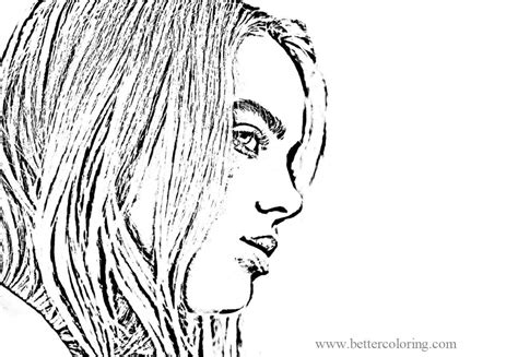 Raskrasil Billie Eilish Coloring Pages Free Printable Coloring Pages