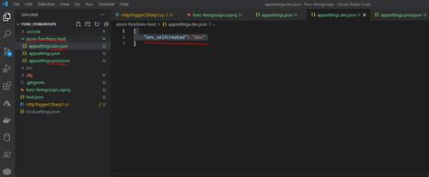 how to add configuration values in appsettings json in azure functions