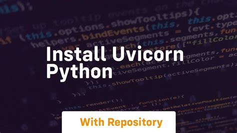 Install Uvicorn Python YouTube