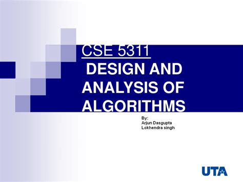 ppt cse 5311 design and analysis of algorithms powerpoint presentation id 926843