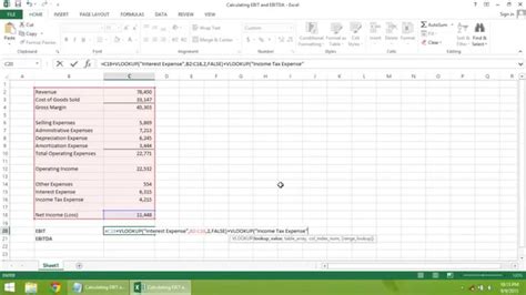 Excel 2013 Tutorial How To Calculate EBIT And EBITDA YouTube