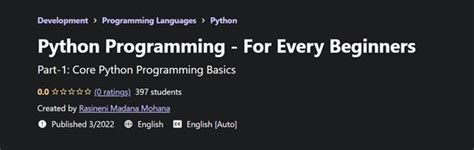 Python Programming For Every Beginners