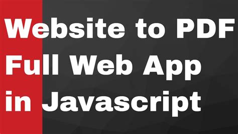 build website to pdf web app in javascript using html2pdf api javascript project for beginners