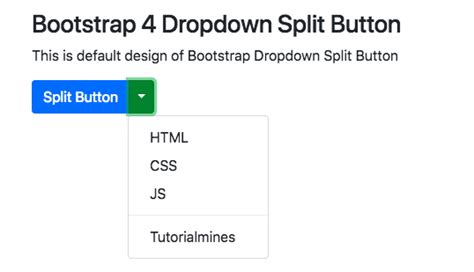 how to use bootstrap 4 dropdown tutorialmines