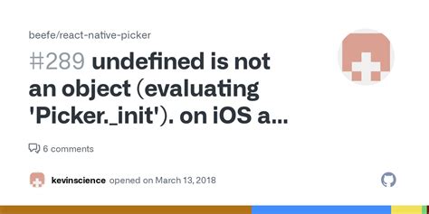 undefined is not an object evaluating picker init on ios and android with expo project