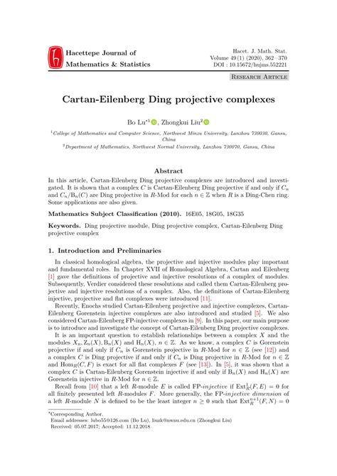 pdf cartan eilenberg ding projective complexes
