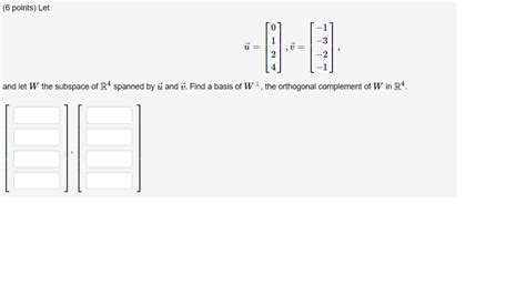 solved 6 points let no co w 1 7 1 and let w the