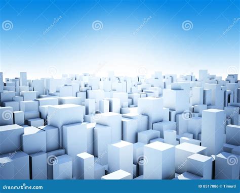 Abstract Cube City Stock Illustration Image Of Exterior 8517886