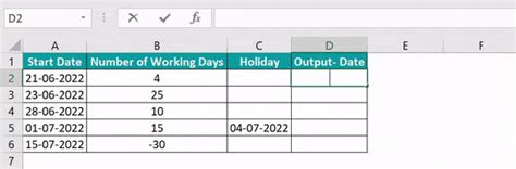 WORKDAY Excel Function Formula Examples How To Use