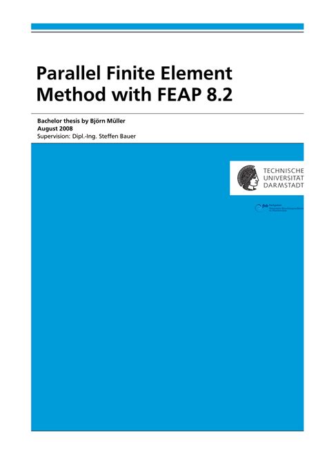 pdf parallel finite element method with feap 8 2