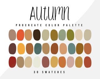 Soft Autumn Procreate Color Palette Etsy