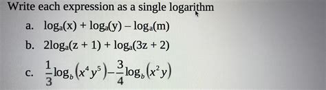 answered write each expression as a single… bartleby