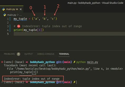 indexerror tuple index out of range in python [solved] bobbyhadz