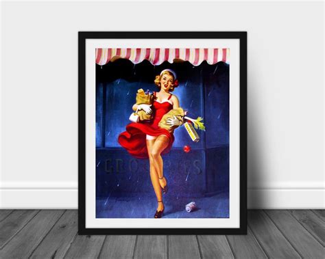 Set Of 42 Art Frahm Pin Up Posters Vintage American Pin Up Posters High Resolution Digital