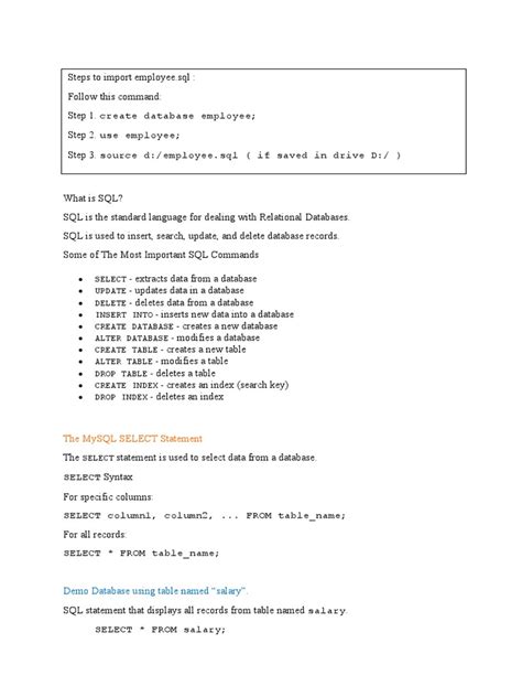 a comprehensive guide to sql commands and key mysql functions for extracting manipulating and