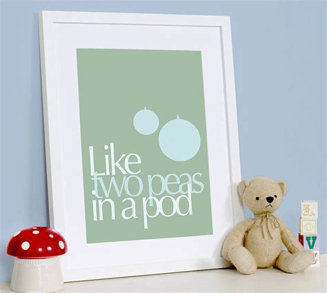 Two Peas In A Pod Art Print By Modo Creative Notonthehighstreet