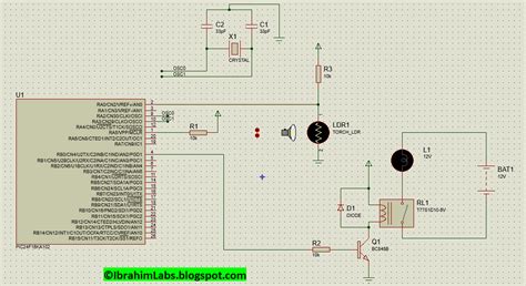 Automatic Streetlight Control Using Ldr And Pic Code Proteus Simulation Ibrahimlabs