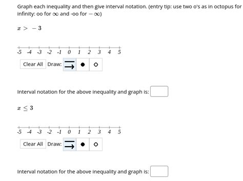 solved graph each inequality and then give interval