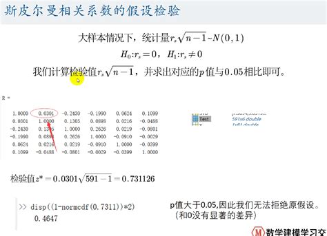 【数学建模】相关性分析 皮尔逊相关系数 and 斯皮尔曼相关系数 忆云竹