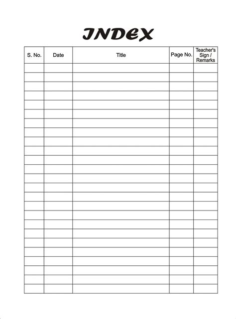 Index Of Files