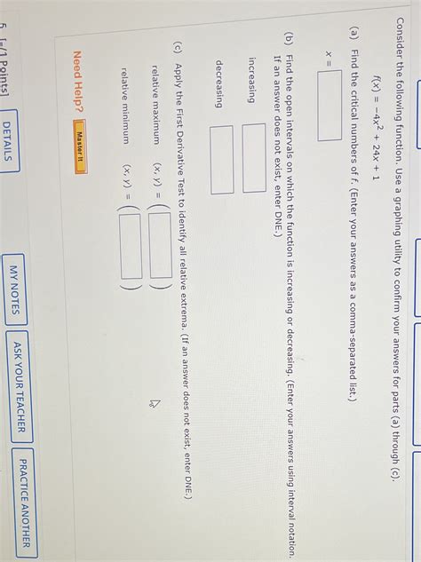 [solved] consider the following function use a graphing utility to confirm course hero