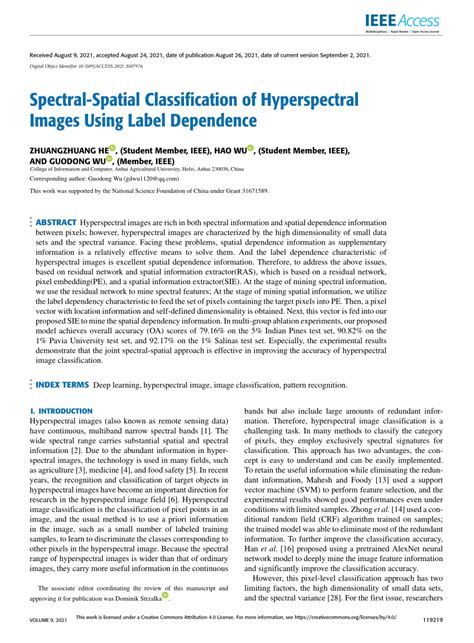 pdf spectral spatial classification of hyperspectral images using label dependence