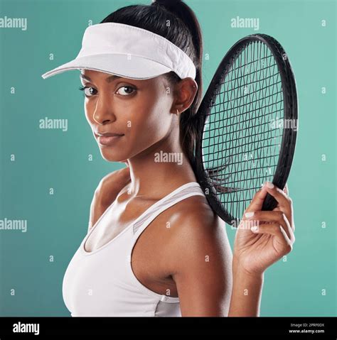 Determined Motivated Woman Tennis Player Athlete And Sports Person