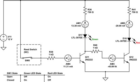 switches alternating between two leds using bjts and spst switch electrical engineering