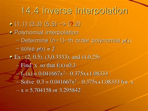 ppt chapter 14 curve fitting polynomial interpolation powerpoint presentation id 5722568