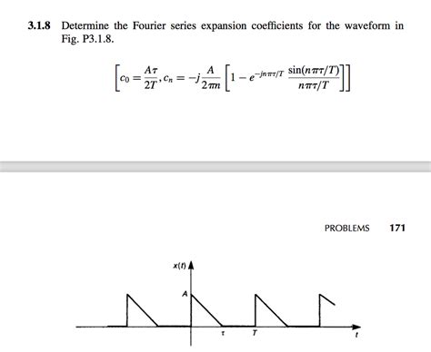 solved determine the fourier series expansion coefficients