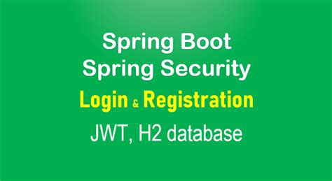 Spring Boot Security Login Example With Jwt And H Database Bezkoder