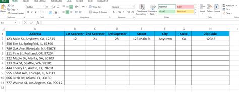 how to format addresses in excel spreadcheaters