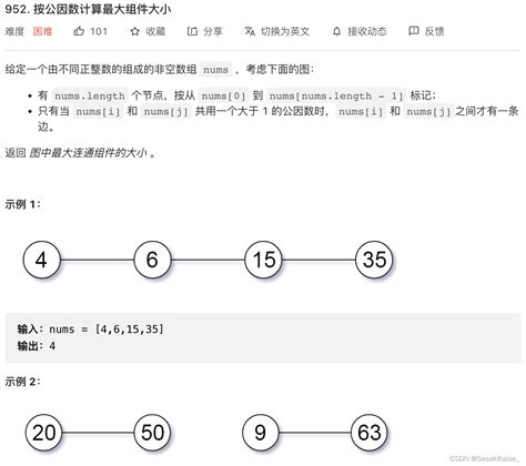 leetcode 952 按公因数计算最大组件大小 leetcode 提取公因数 csdn博客