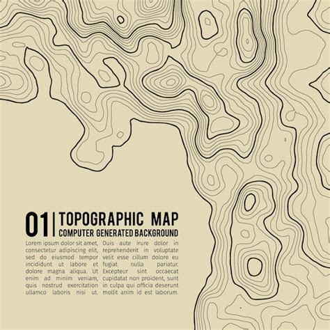 Premium Vector Topographic Map Background With Space For Copy Line
