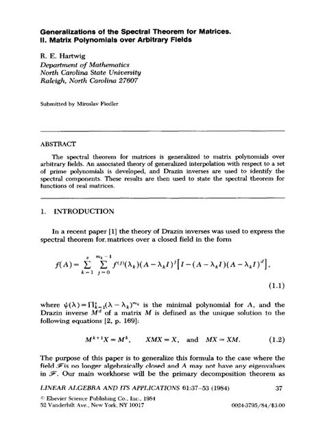 pdf generalizations of the spectral theorem for matrices pdf dokumen tips