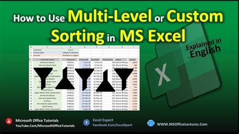multi level or custom sorting in ms excel excel tutorial to arrange and sort data at multi