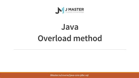 Java Cơ Bản Overload hàm trong Java JMaster io YouTube