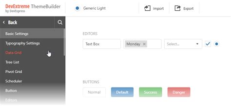 themebuilder devextreme javascript ui components for angular react vue and jquery by
