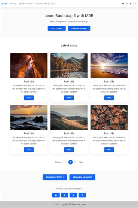 Bootstarters Free Templates For Bootstrap 5