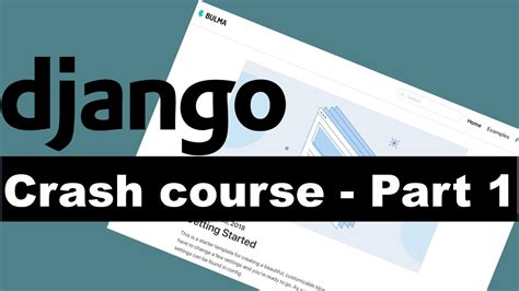 Django Python Crash Course Part Building A Blog For Beginners Youtube