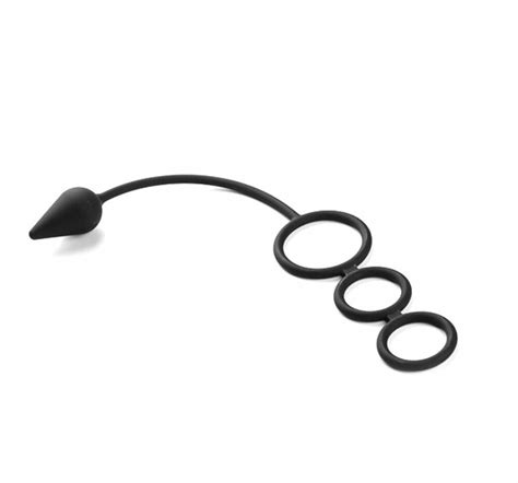 Triple Cock And Ball Penis Ring Butt Plug Silicone Adult Sex Toy Gays Waterproof Ebay