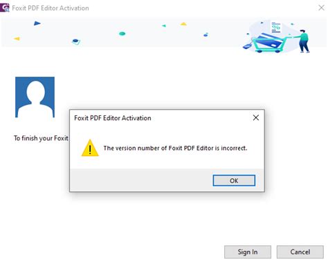 the version number of foxit pdf editor is incorrect help center foxit software