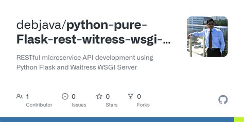 Github Debjava Python Pure Flask Rest Witress Wsgi Server Restful
