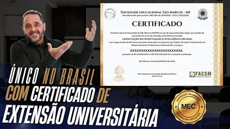 ÚNICO CURSO CERTIFICADO EXTENSÃO UNIVERSITÁRIA YouTube