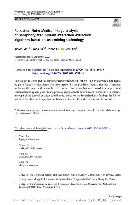 retraction note medical image analysis of phosphorylated protein interaction extraction