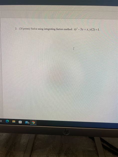 solved 2 20 points solve using integrating factors