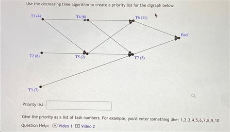 solved use the decreasing time algorithm to create a