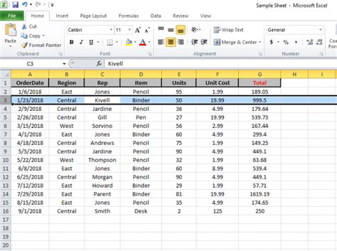 cómo seleccionar una columna completa en excel o una fila usando atajos de teclado